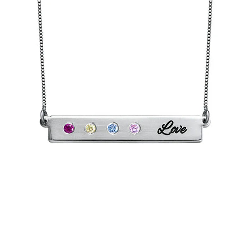 Color Bar Birthstone Necklace – Furmino